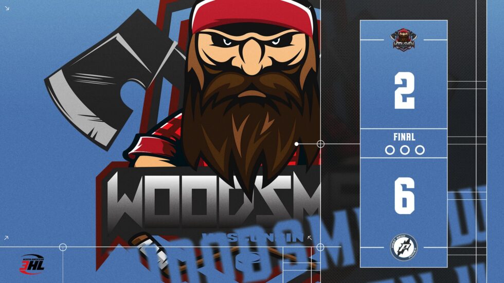 LEAGUE-LEADING POWER DEAL WOODSMEN 6-2 SETBACK - WISCONSIN WOODSMEN